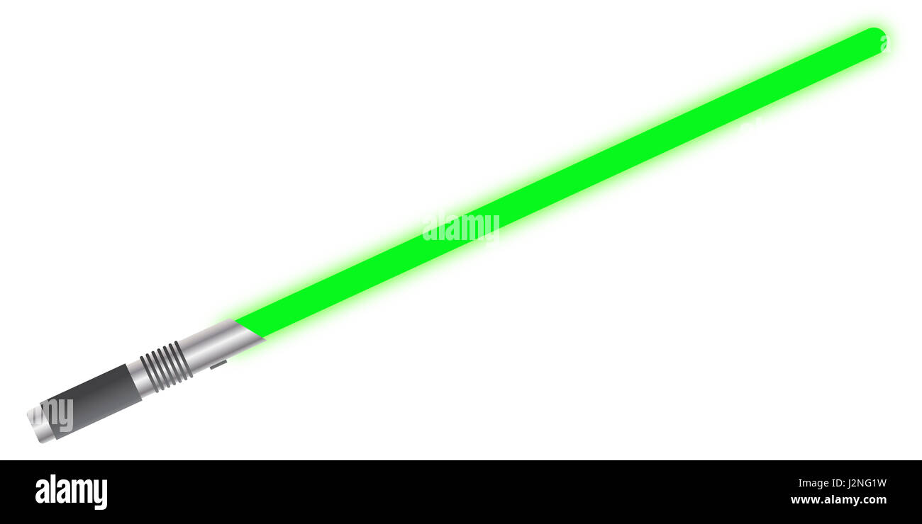 A light beam sword isolated on a white background Stock Photo - Alamy