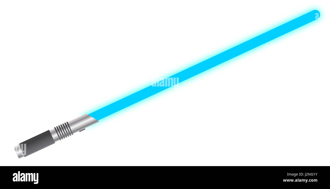 A light beam sword isolated on a white background Stock Photo - Alamy