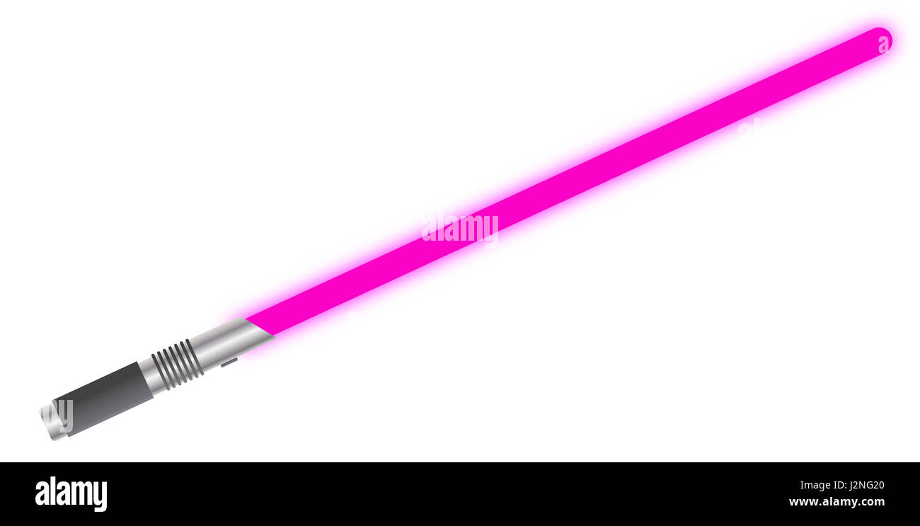 A light beam sword isolated on a white background Stock Photo - Alamy