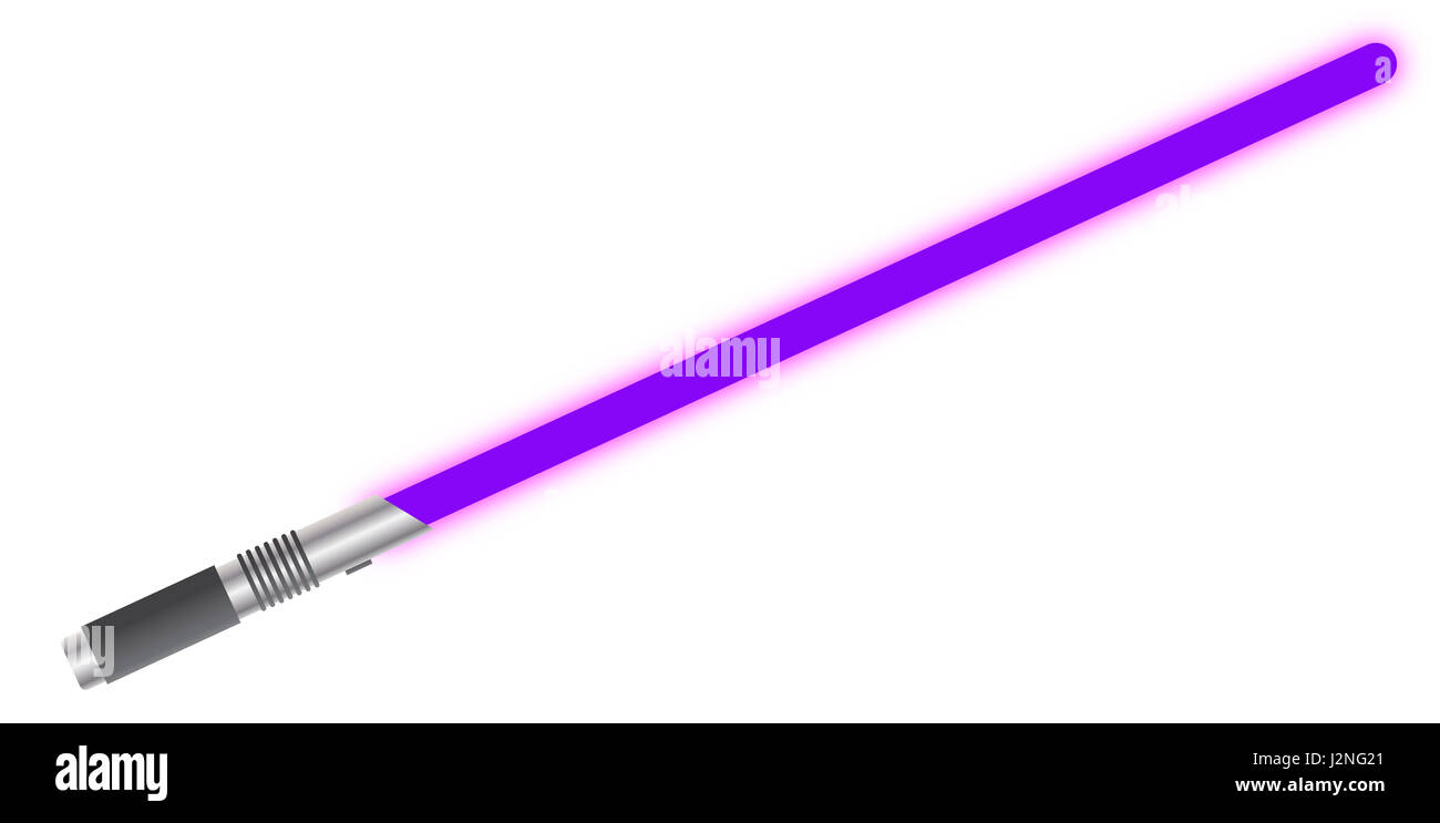 A light beam sword isolated on a white background Stock Photo - Alamy