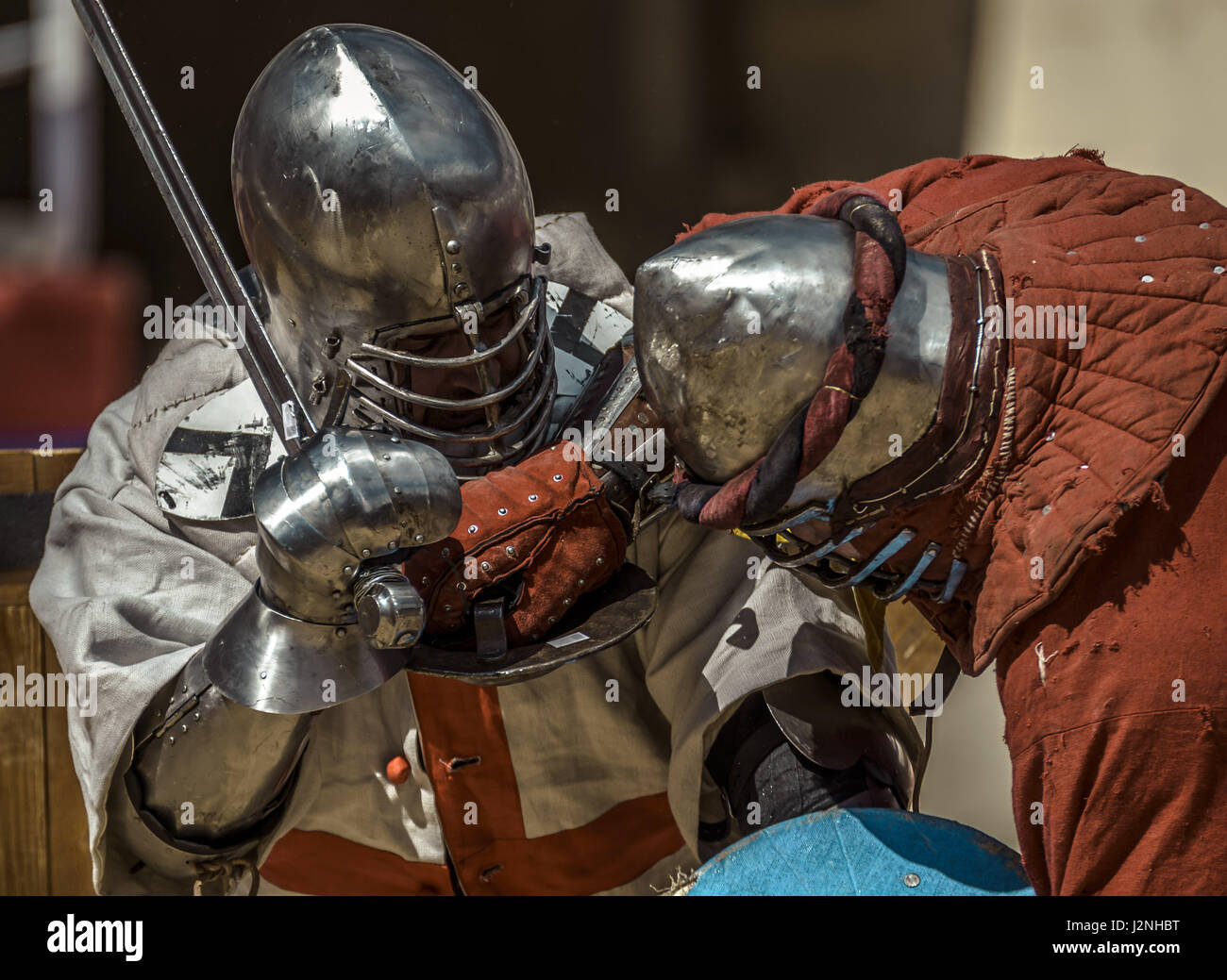 Barcelona, Catalonia, Spain. 29th Apr, 2017. Two would-be knights in ...