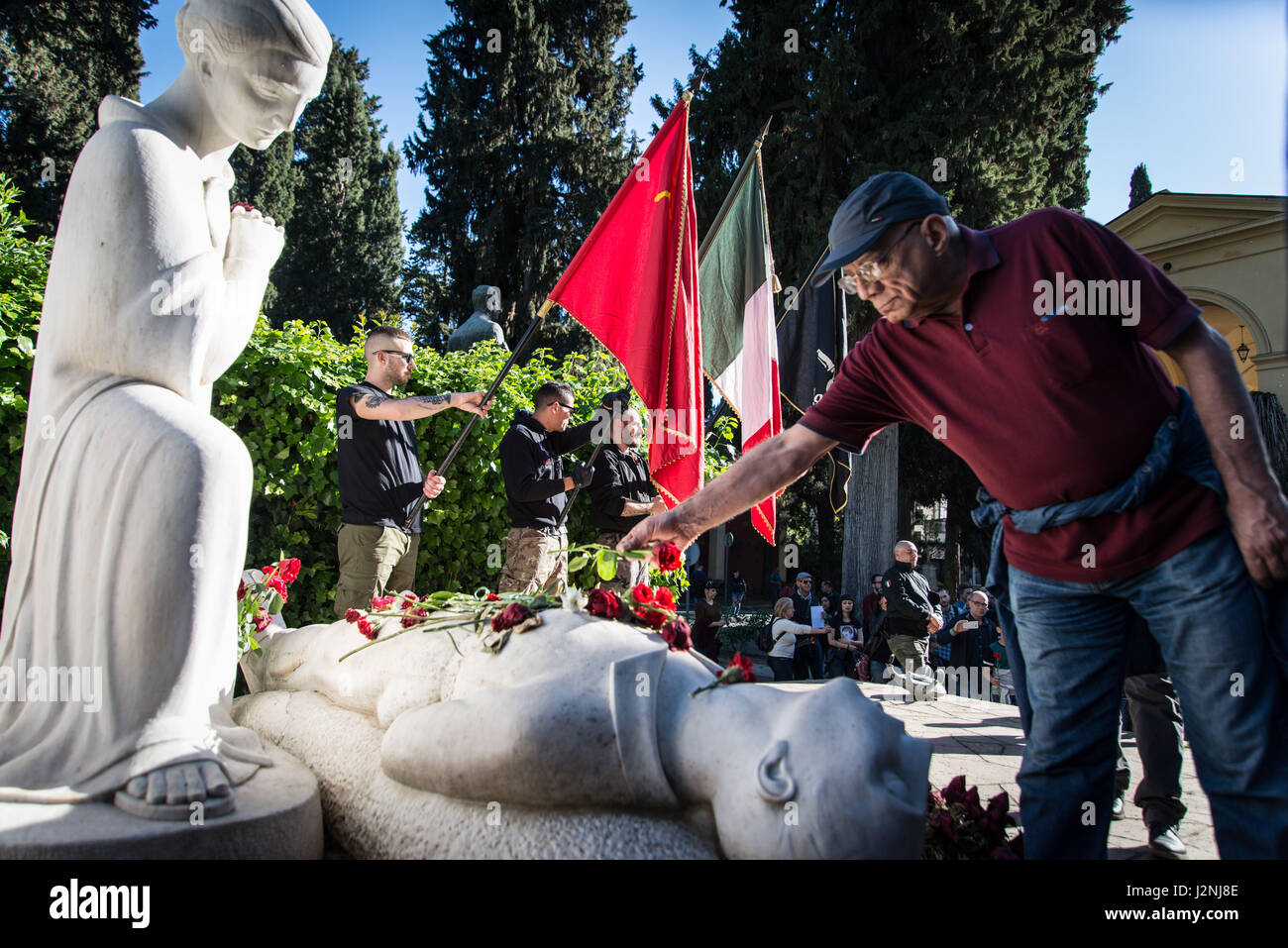 Rome April 29 2017, Anti-fascist take part in a parade in remembrance ...