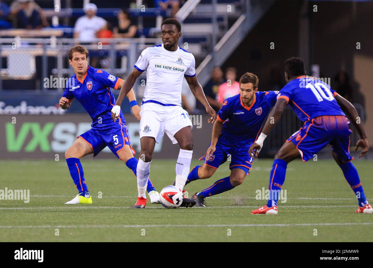 Miami, Florida, USA. 29th Apr, 2017. FC Edmonton forward Tomi Ameobi ...