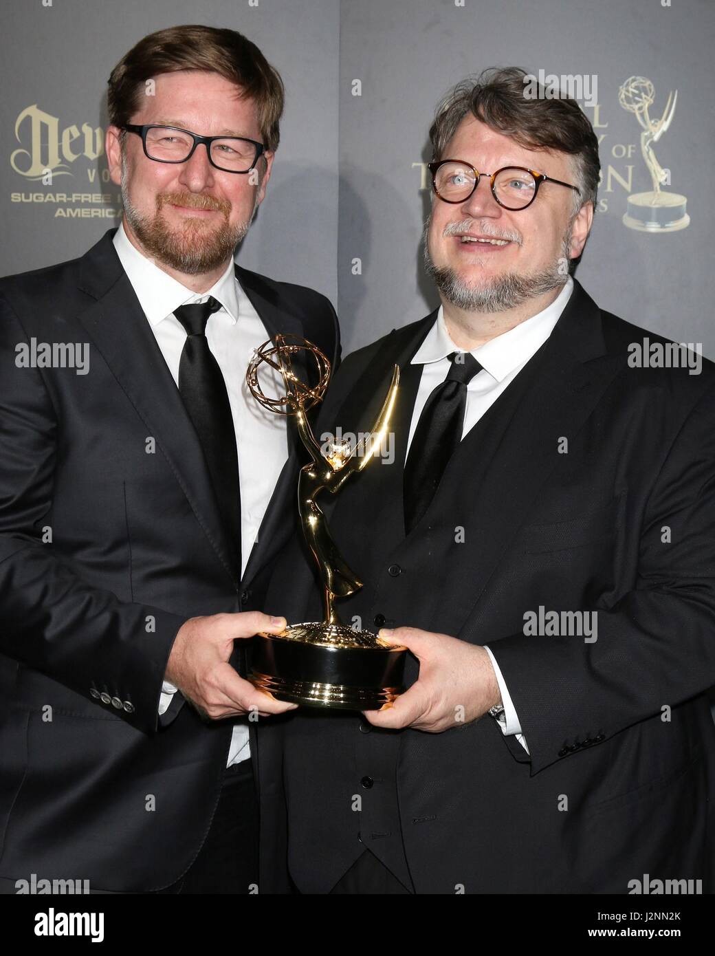 Pasadena, CA. 28th Apr, 2017. Rodrigo Blaas, Guillermo del Toro in the ...