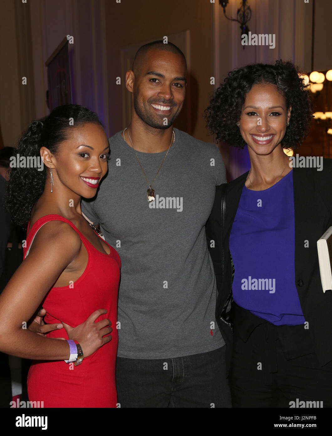 PASADENA, CA - April 29: Mercedes Cornett, Lamon Archey, Guest, At 2017 ...