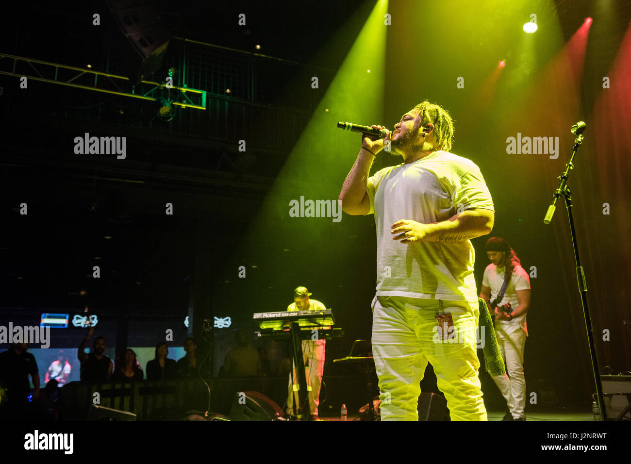 Las Vegas, NV, USA. 29th Apr, 2017. Spawnbreezie in concert at Brooklyn ...