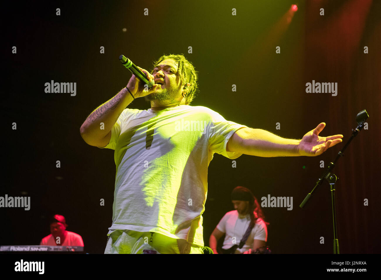 Las Vegas, NV, USA. 29th Apr, 2017. Spawnbreezie in concert at Brooklyn ...