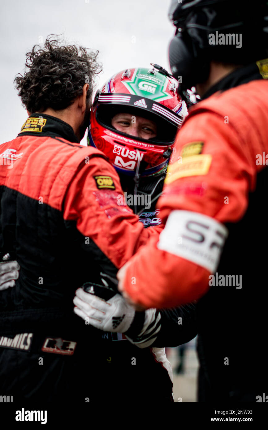 Corby, Northamptonshire, UK. 30th April, 2017. British GT racing driver ...