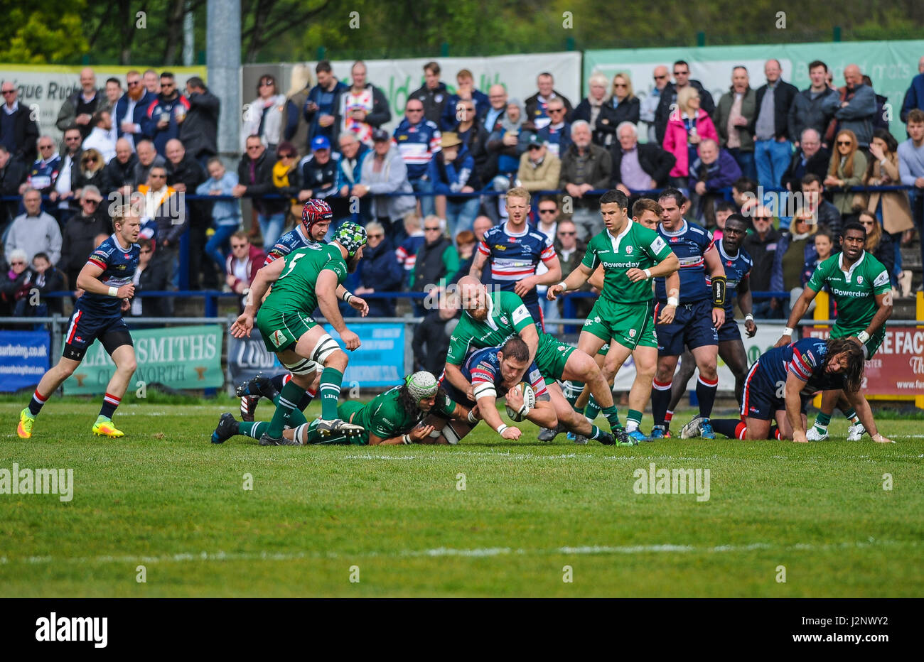 Doncaster, UK. 30th Apr, 2017. Doncaster Knights number 4 lock Matt ...