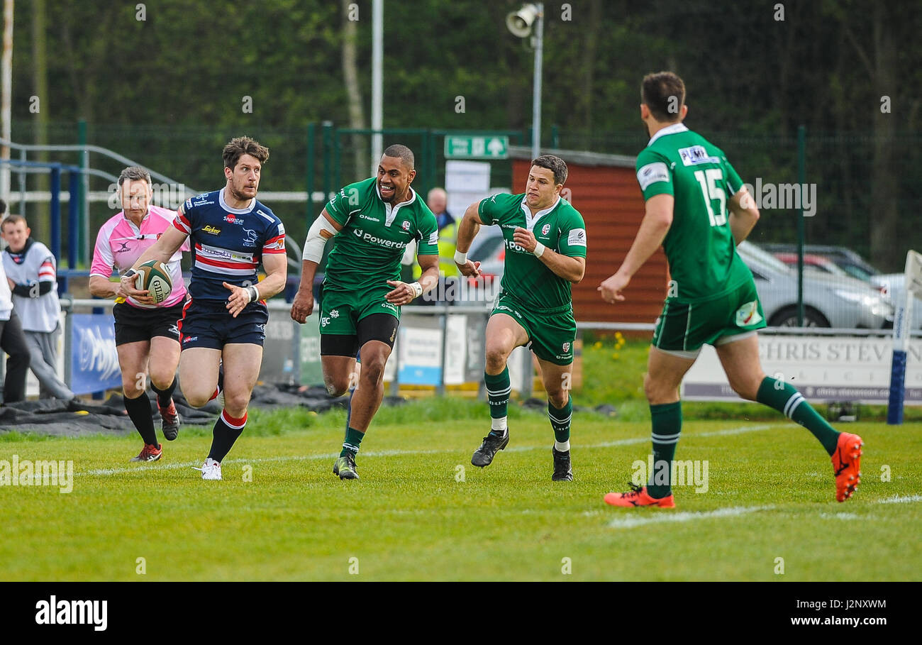 Doncaster, UK. 30th Apr, 2017. Doncaster Knights replacement forward ...