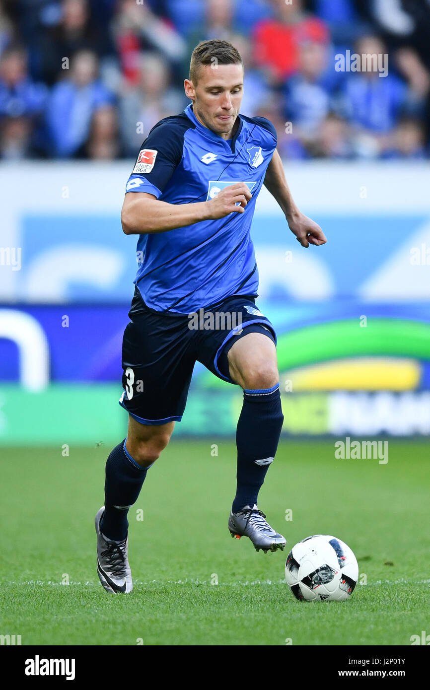 Sinsheim, Germany. 30th Apr, 2017. Hoffenheim's Pavel Kaderabek in ...