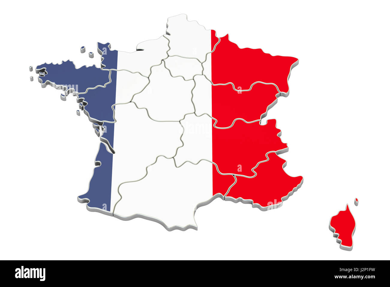 France map, 3D rendering Stock Photo - Alamy
