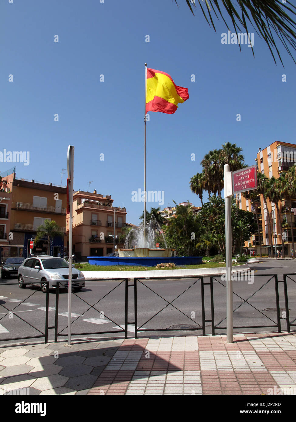 Crossroad with blue car hi-res stock photography and images - Alamy