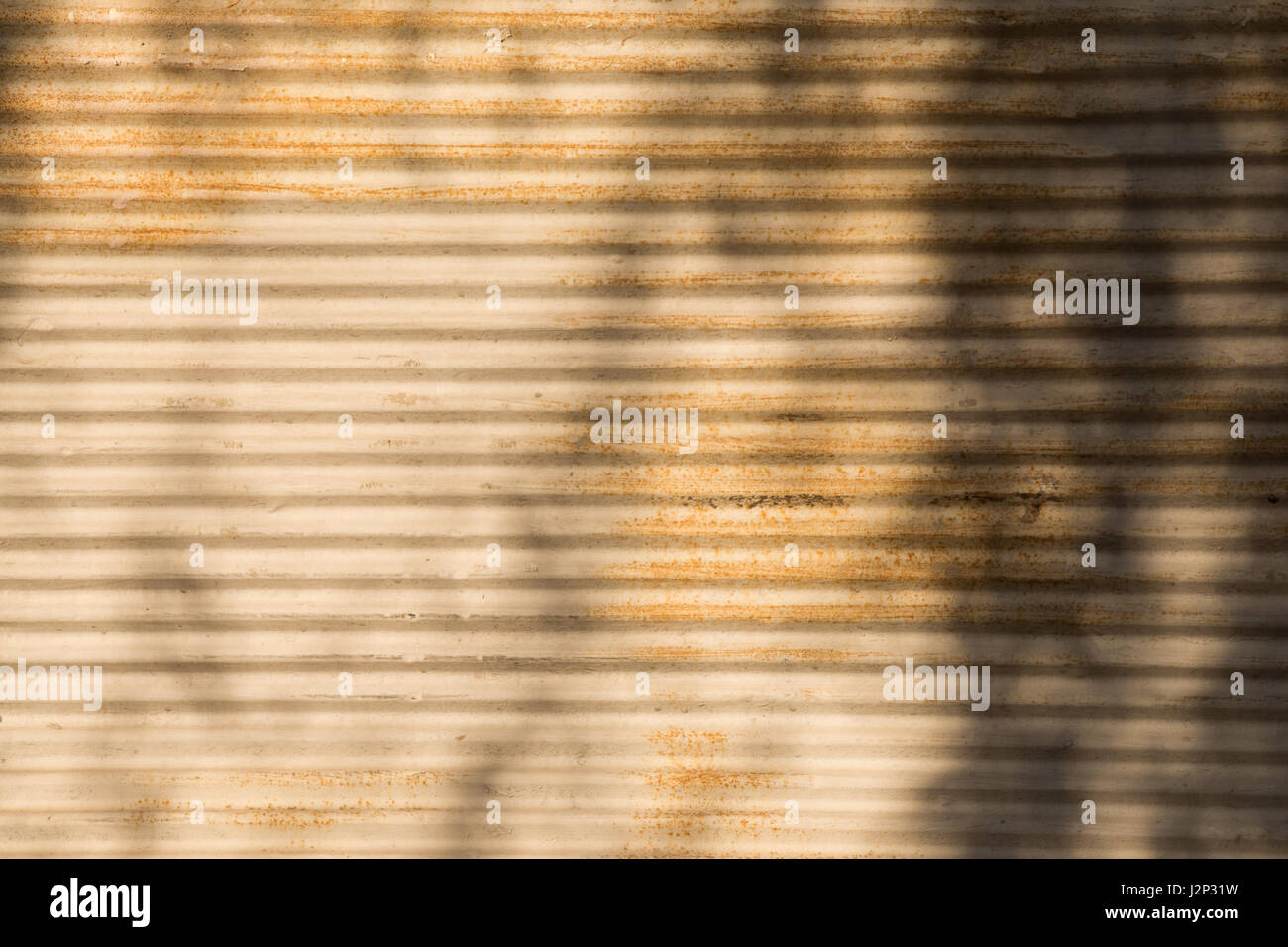 Straight lines on a shop front shutter as a metal background Stock ...