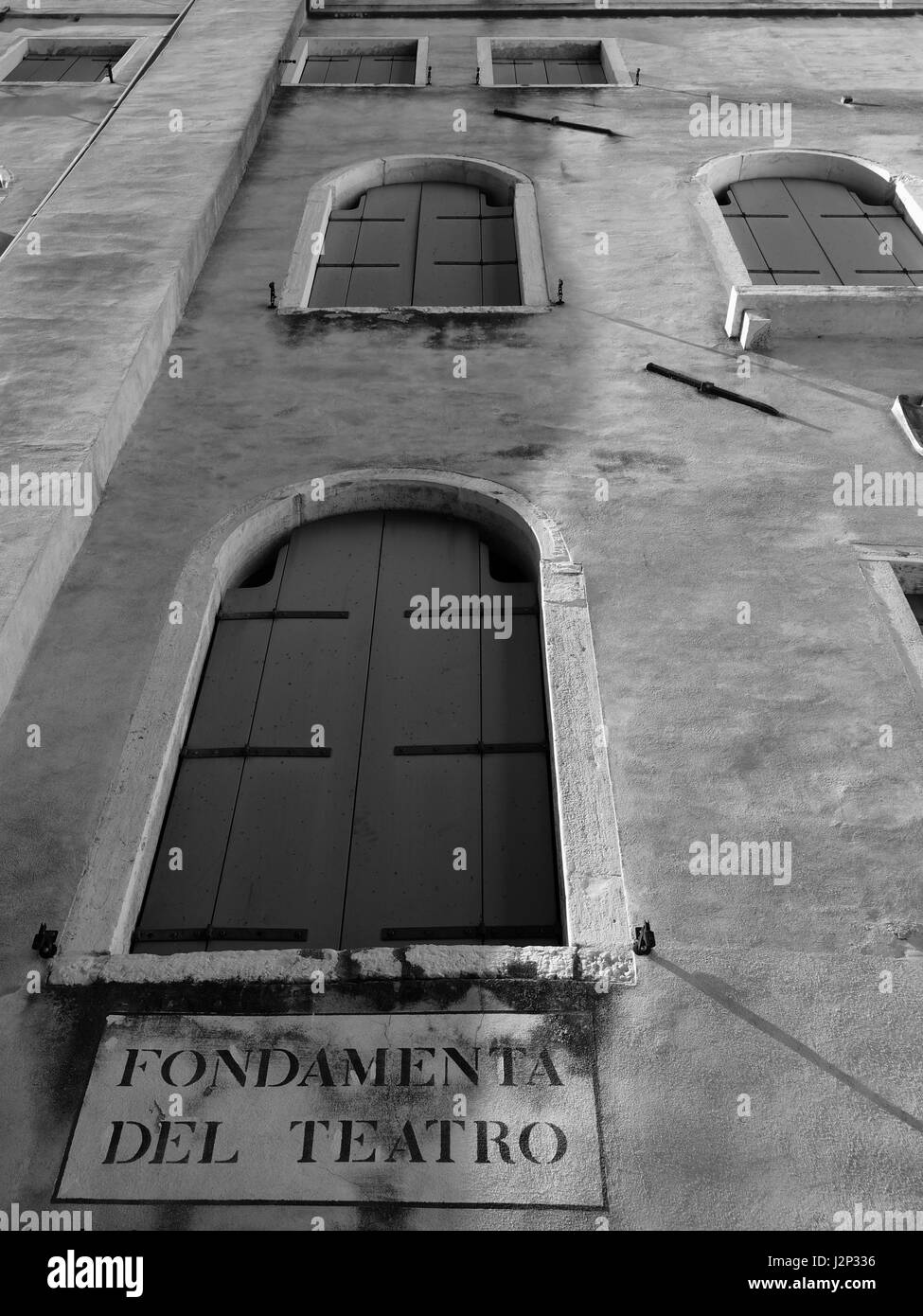 Italian window shutters Black and White Stock Photos & Images - Alamy