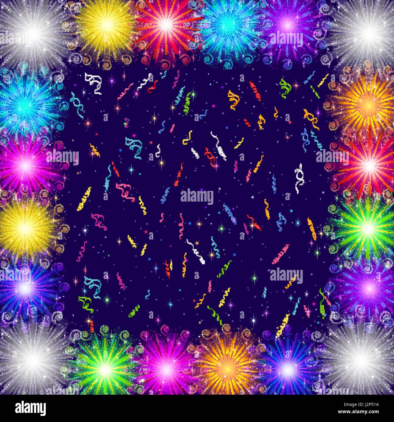 Firework square Stock Vector Images - Alamy