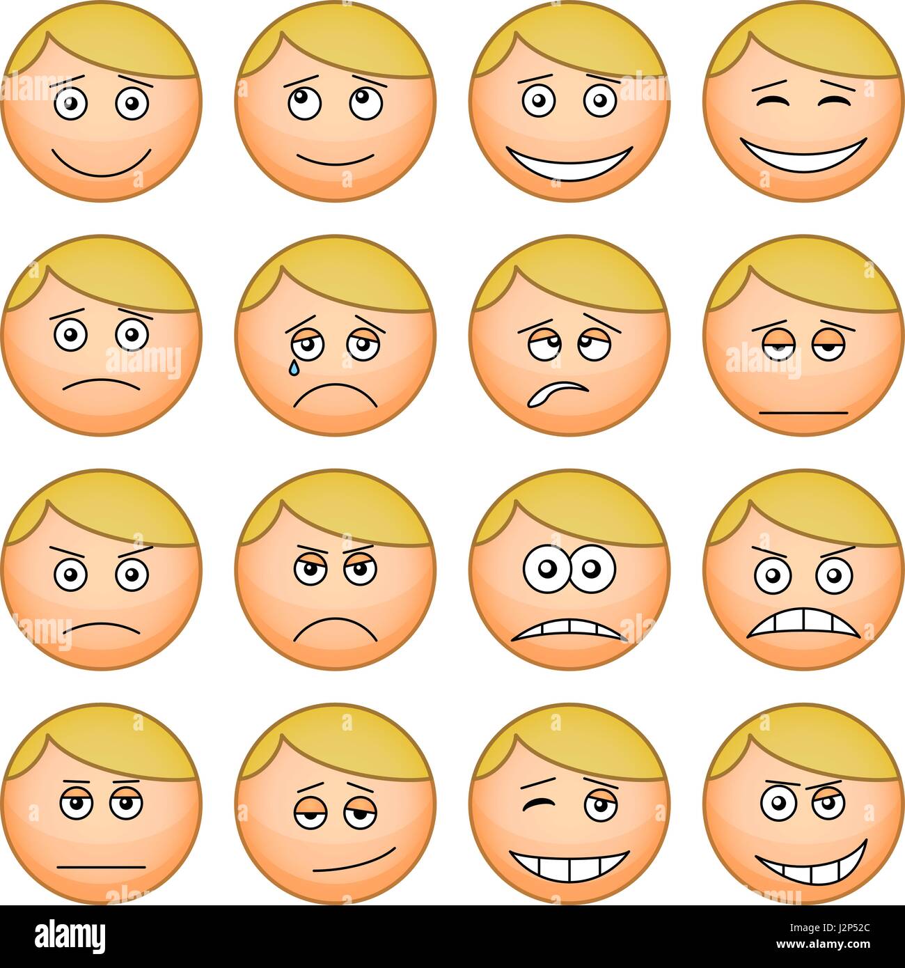 Smilies round, set Stock Vector Image & Art - Alamy