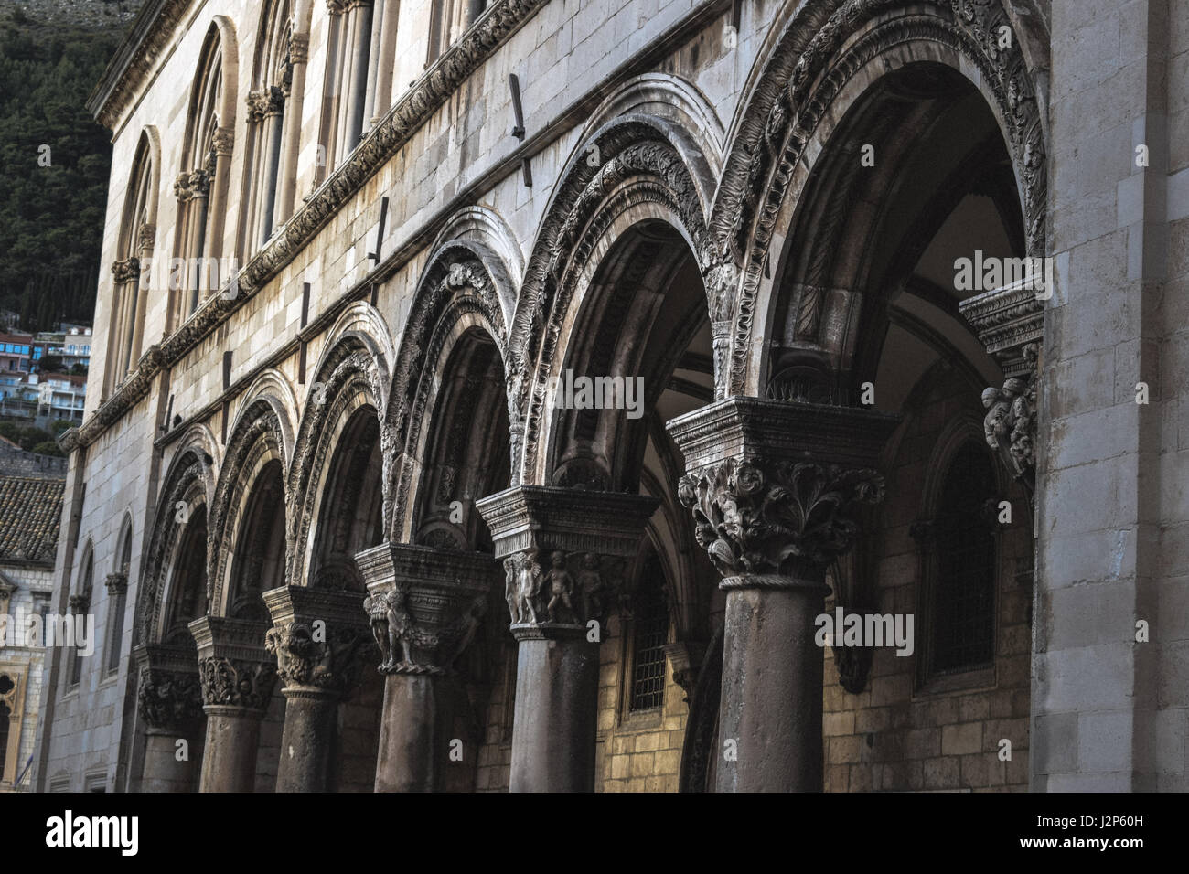 Supporting pillars building architecture Stock Photo - Alamy