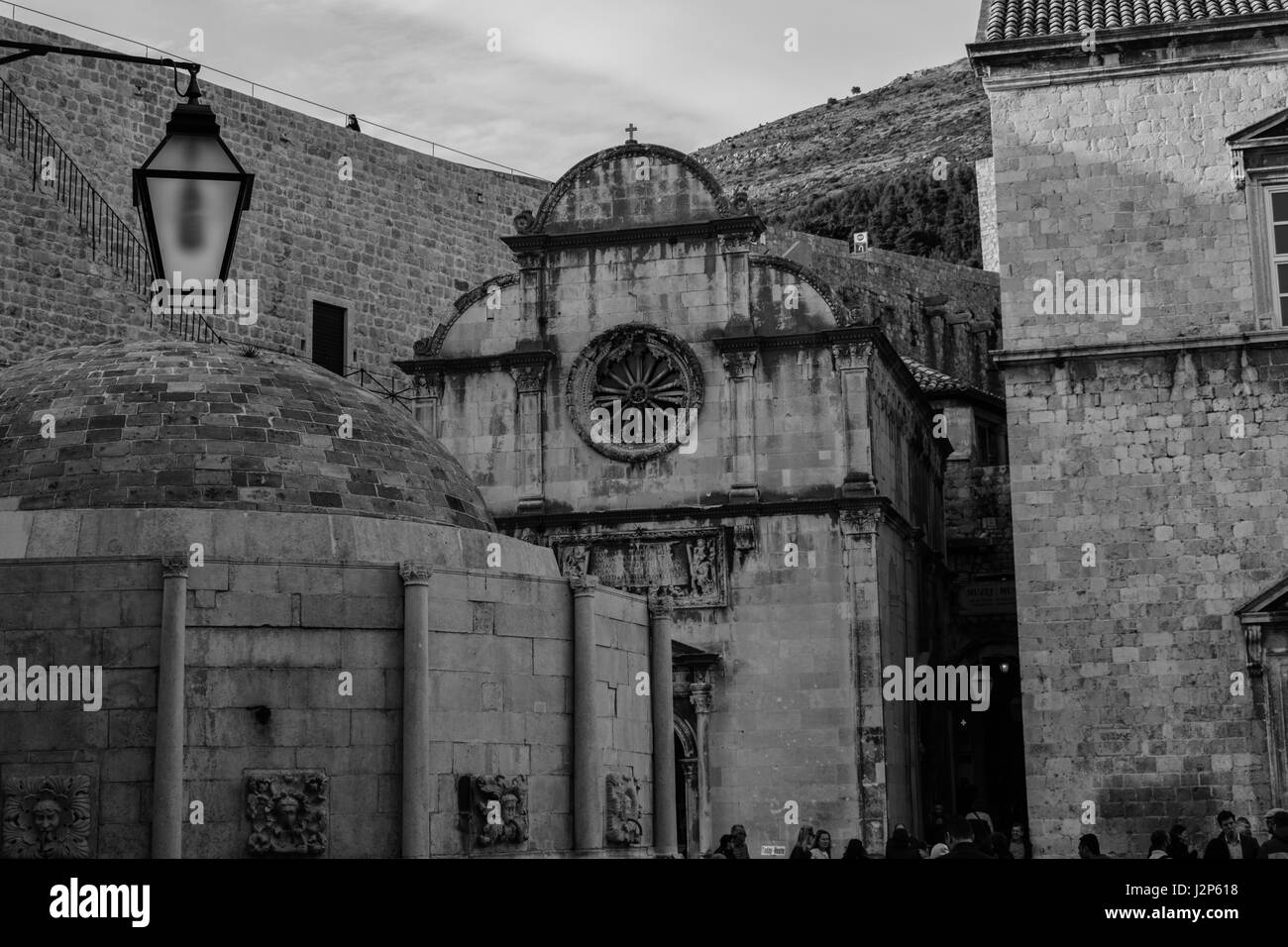 Black and white old city Stock Photo - Alamy