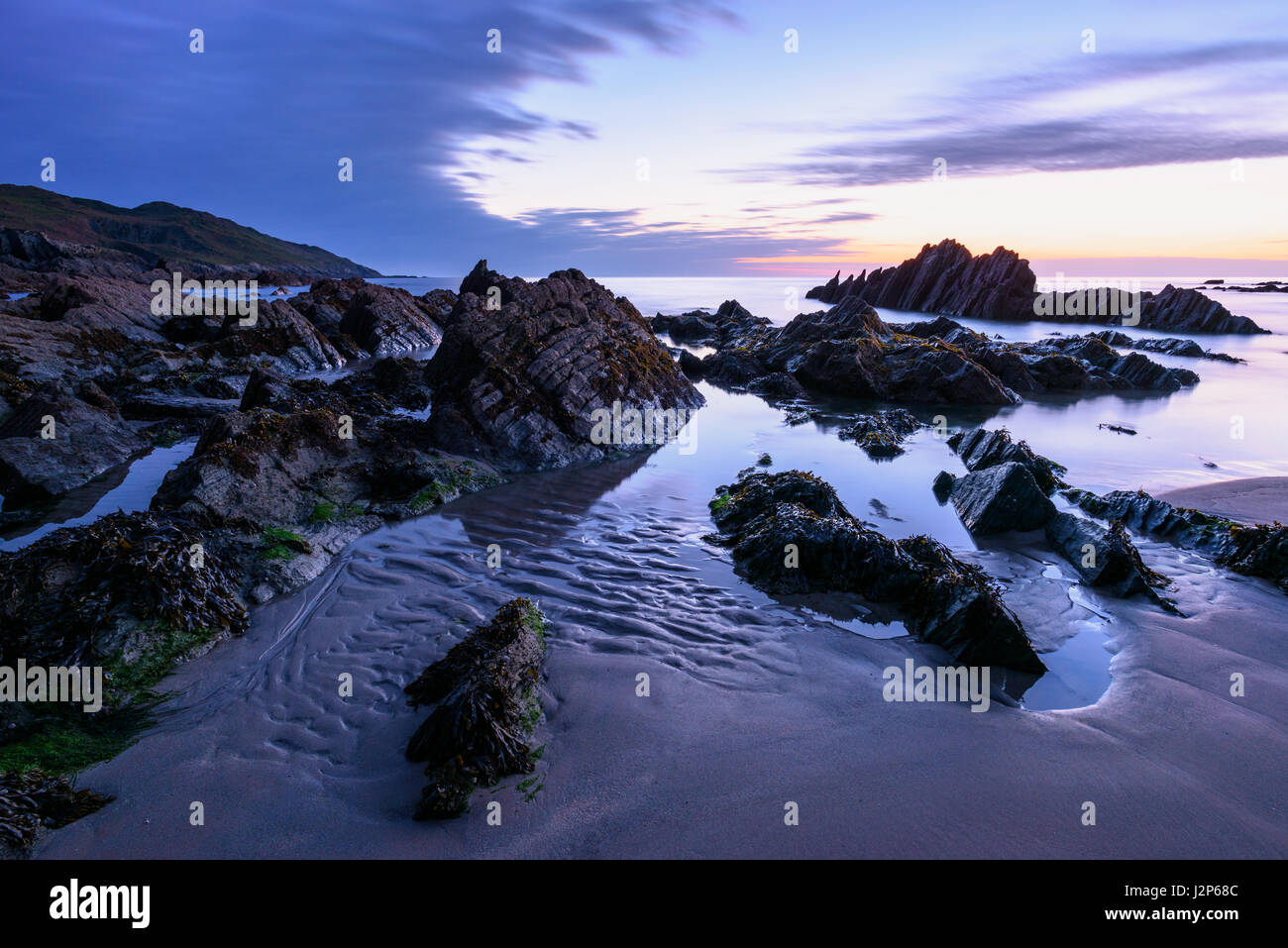 Rockham Beach on the North Devon coast at dusk, England Stock Photo - Alamy
