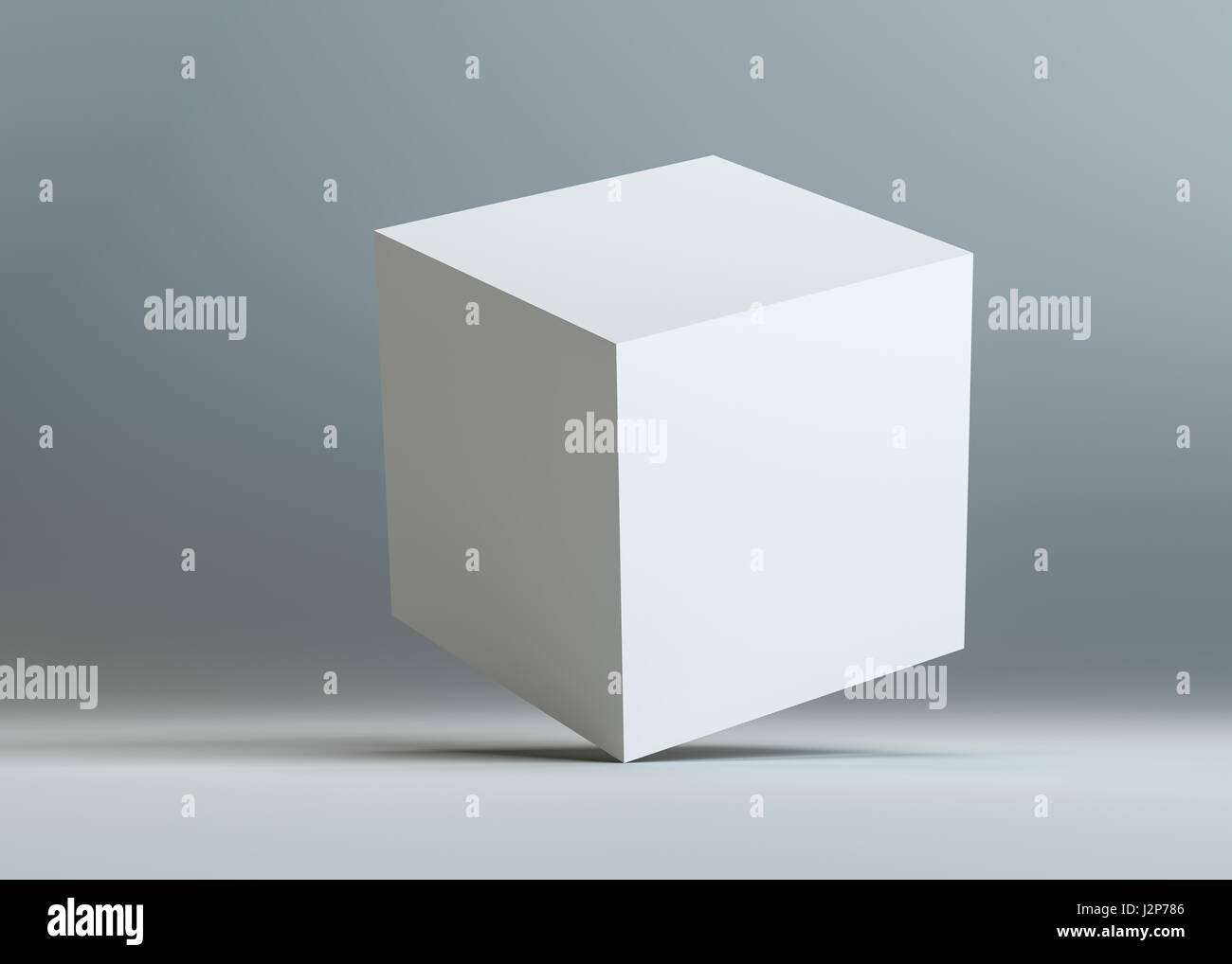 A white empty cube stands on the corner Stock Photo - Alamy