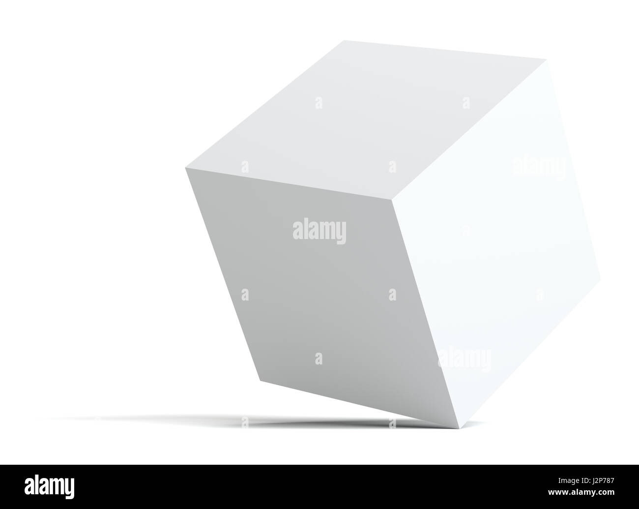 A white empty cube stands on the corner Stock Photo - Alamy