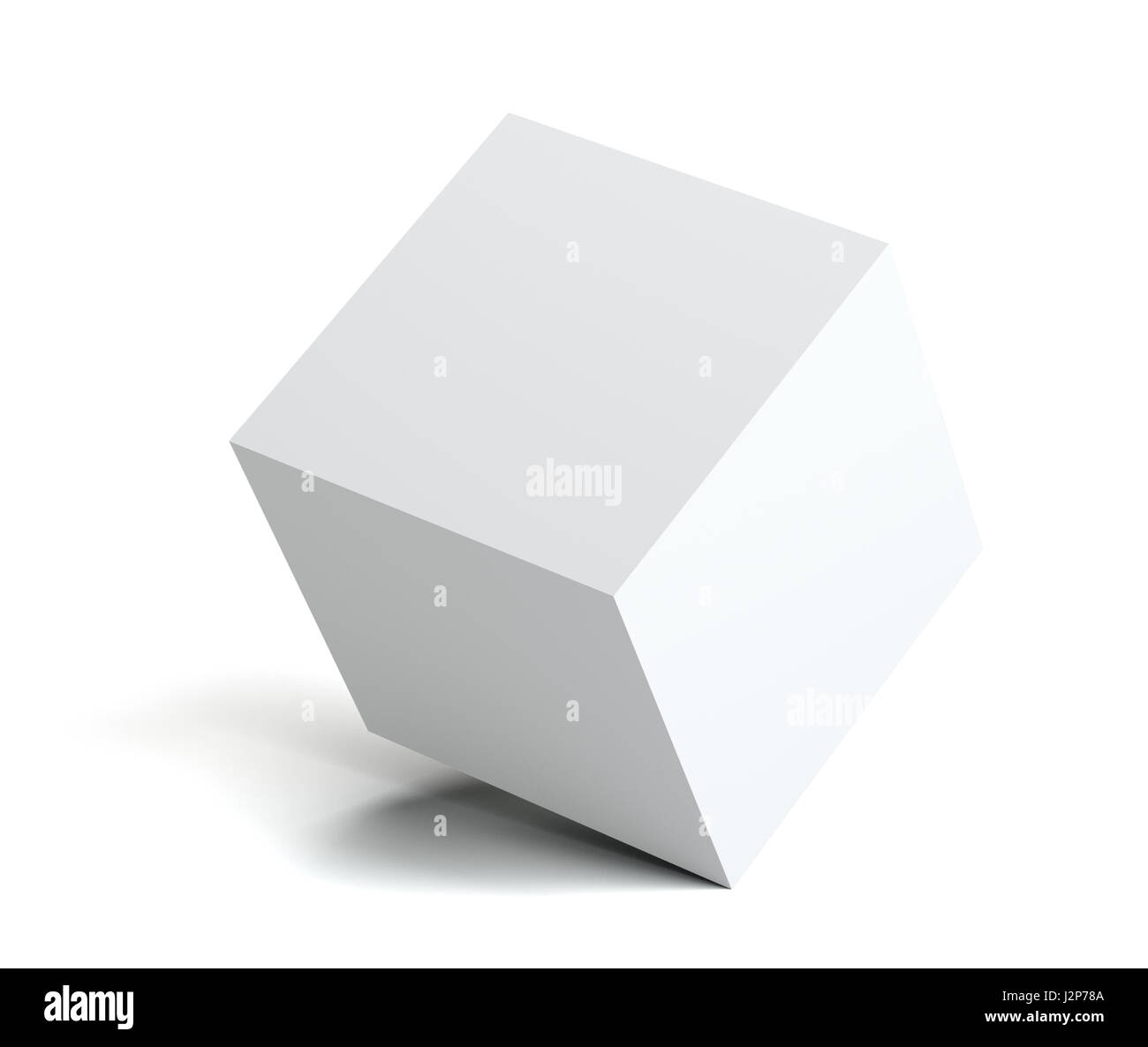 A white empty cube stands on the corner Stock Photo - Alamy