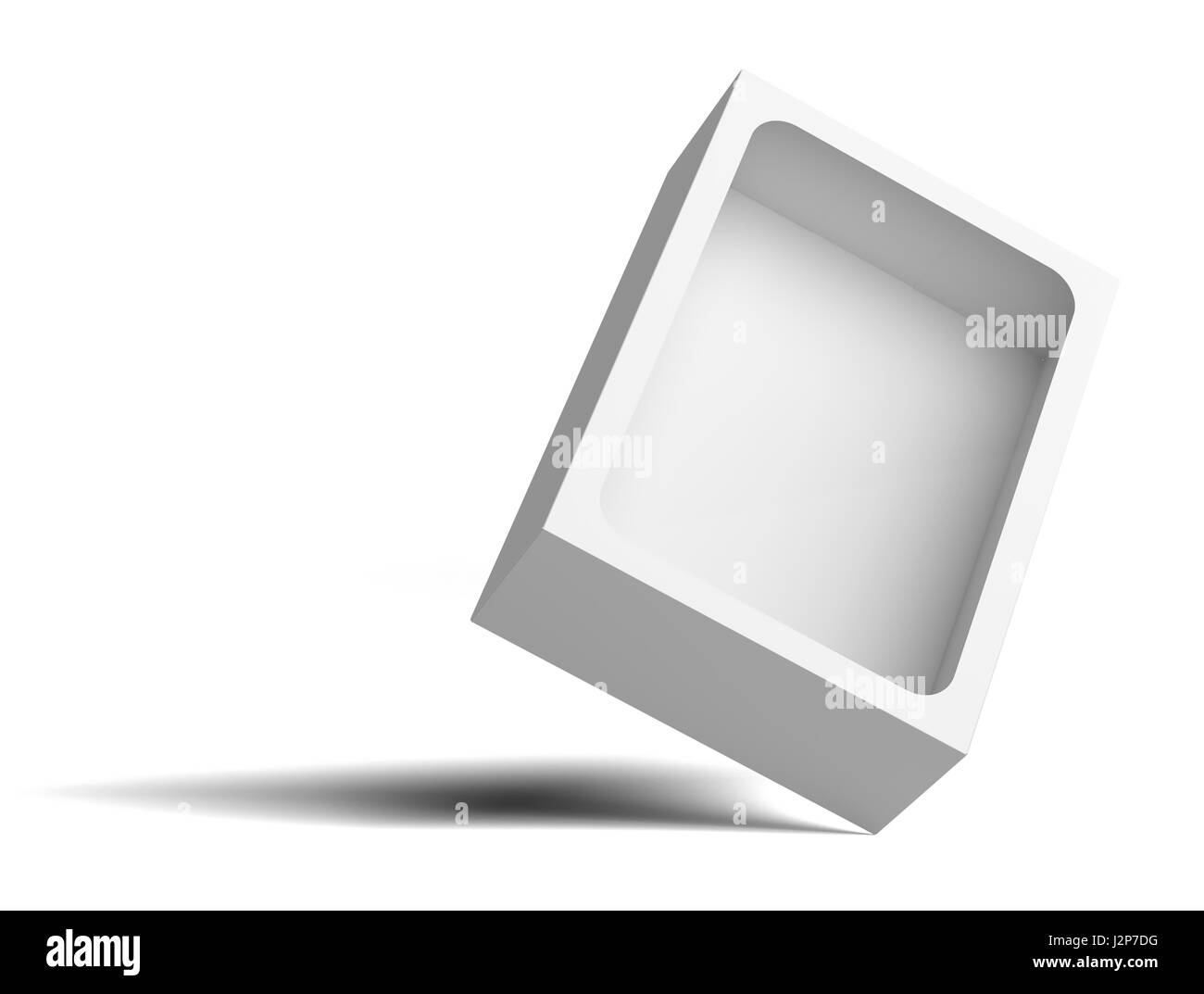 White empty packing cardboard box Stock Photo - Alamy
