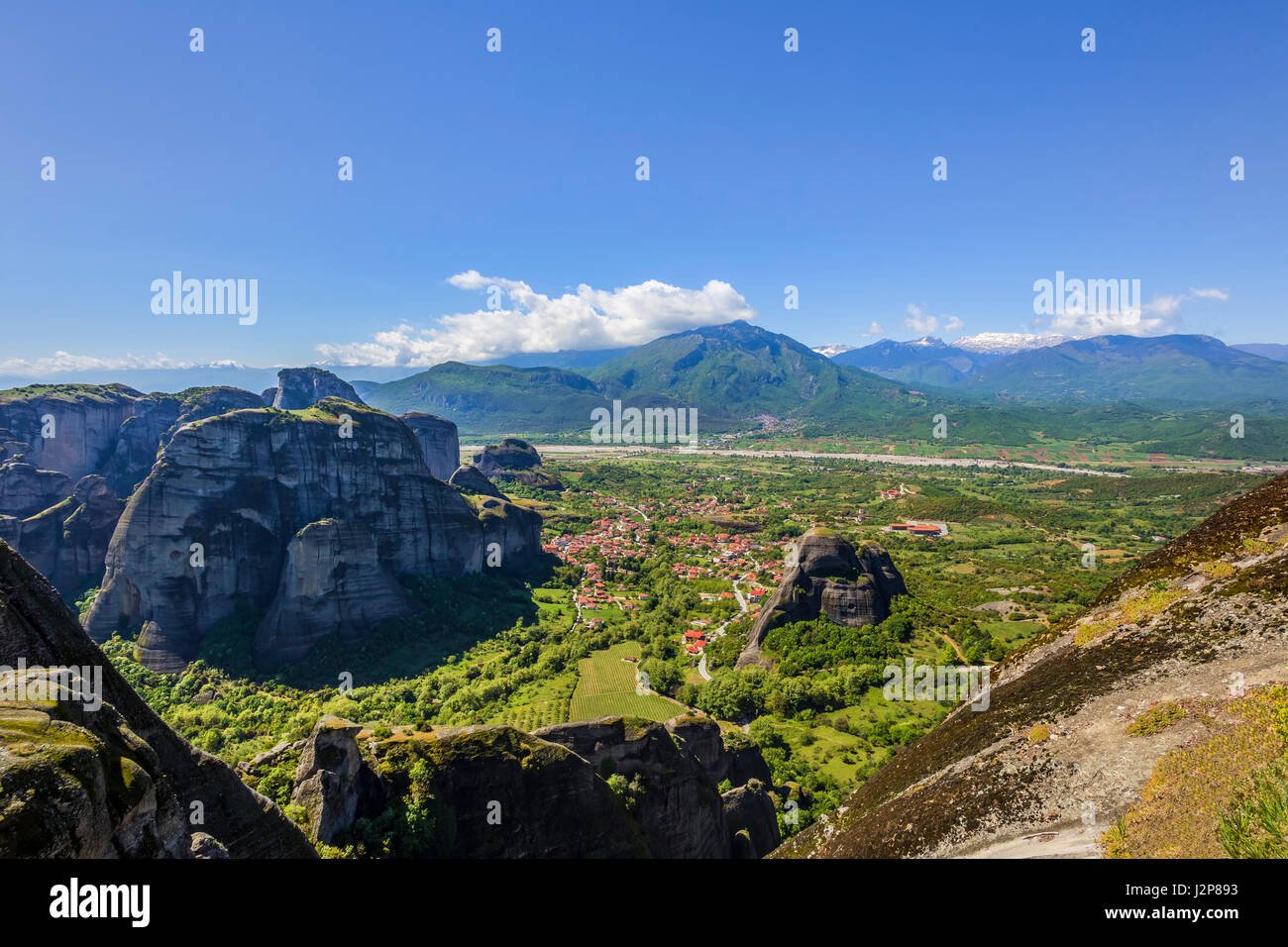 panoramic view on one of the Meteora monasteries Stock Photo - Alamy