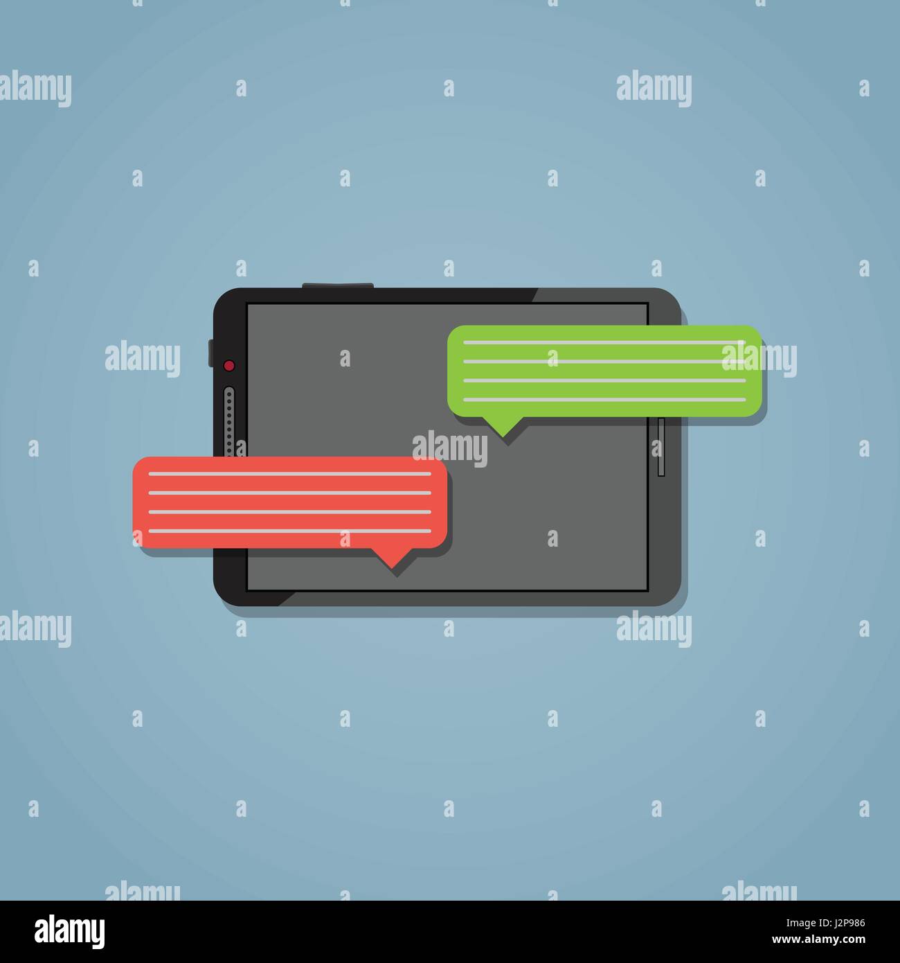 Phone message notification illustration Stock Vector Images - Alamy