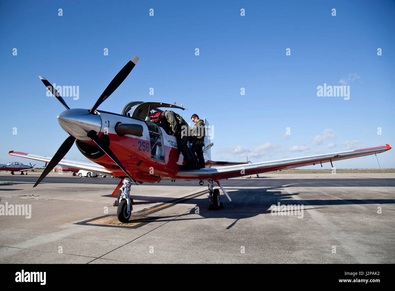U.S. Marine Corps officers assigned to the Basic Flight Training Course ...