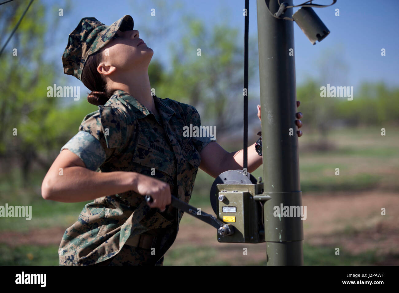 U.S. Marine Corps Pfc. Sydney I. Munn, a student assigned to the ...