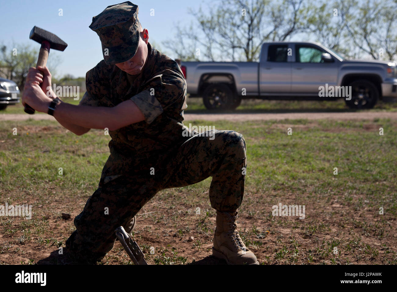 A U.S. Marine assigned to the Tactical Signals Intelligence Operators ...