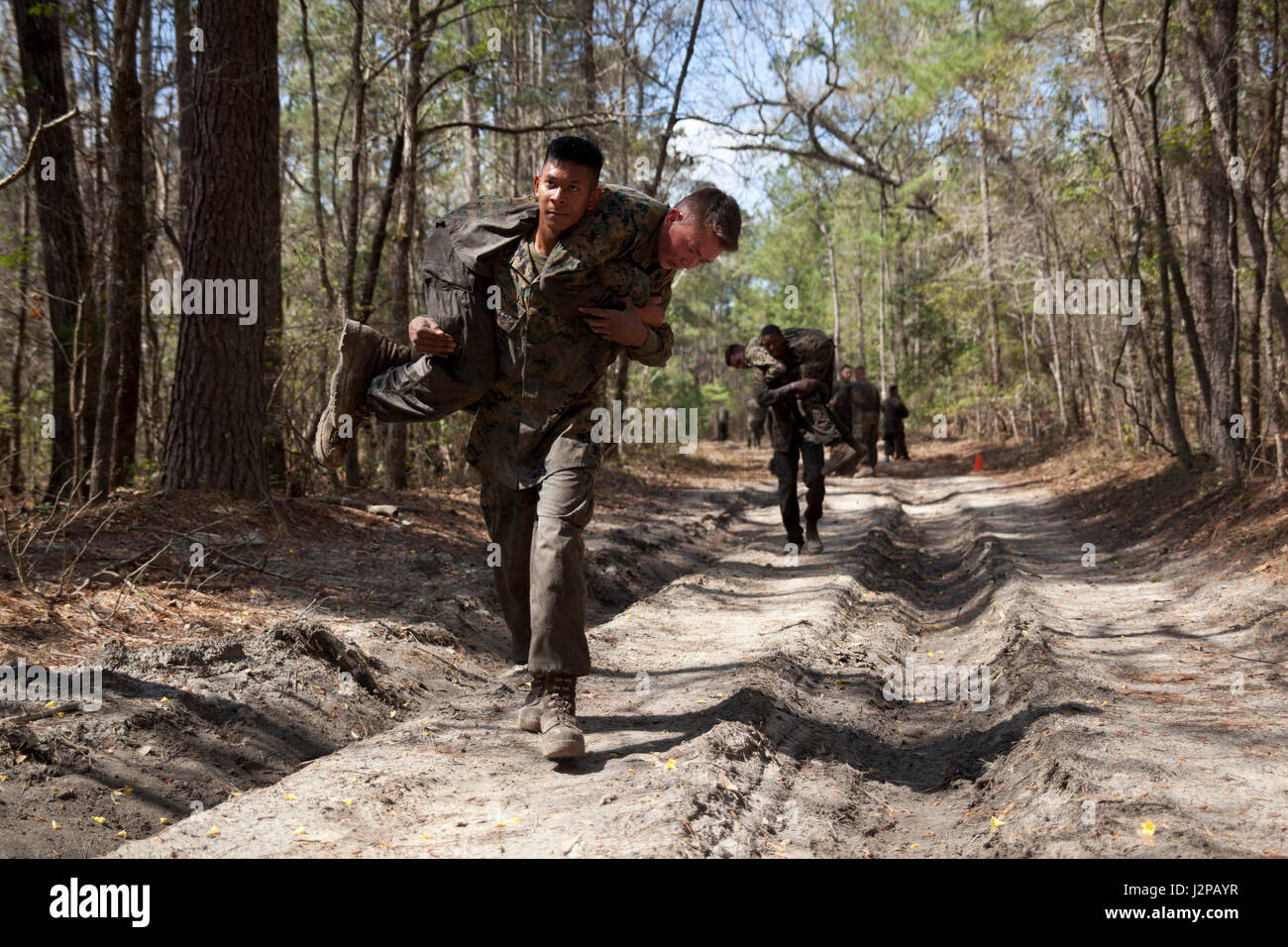 A U.S. Marine assigned to Ground Supply School (GSS), Marine Corps ...