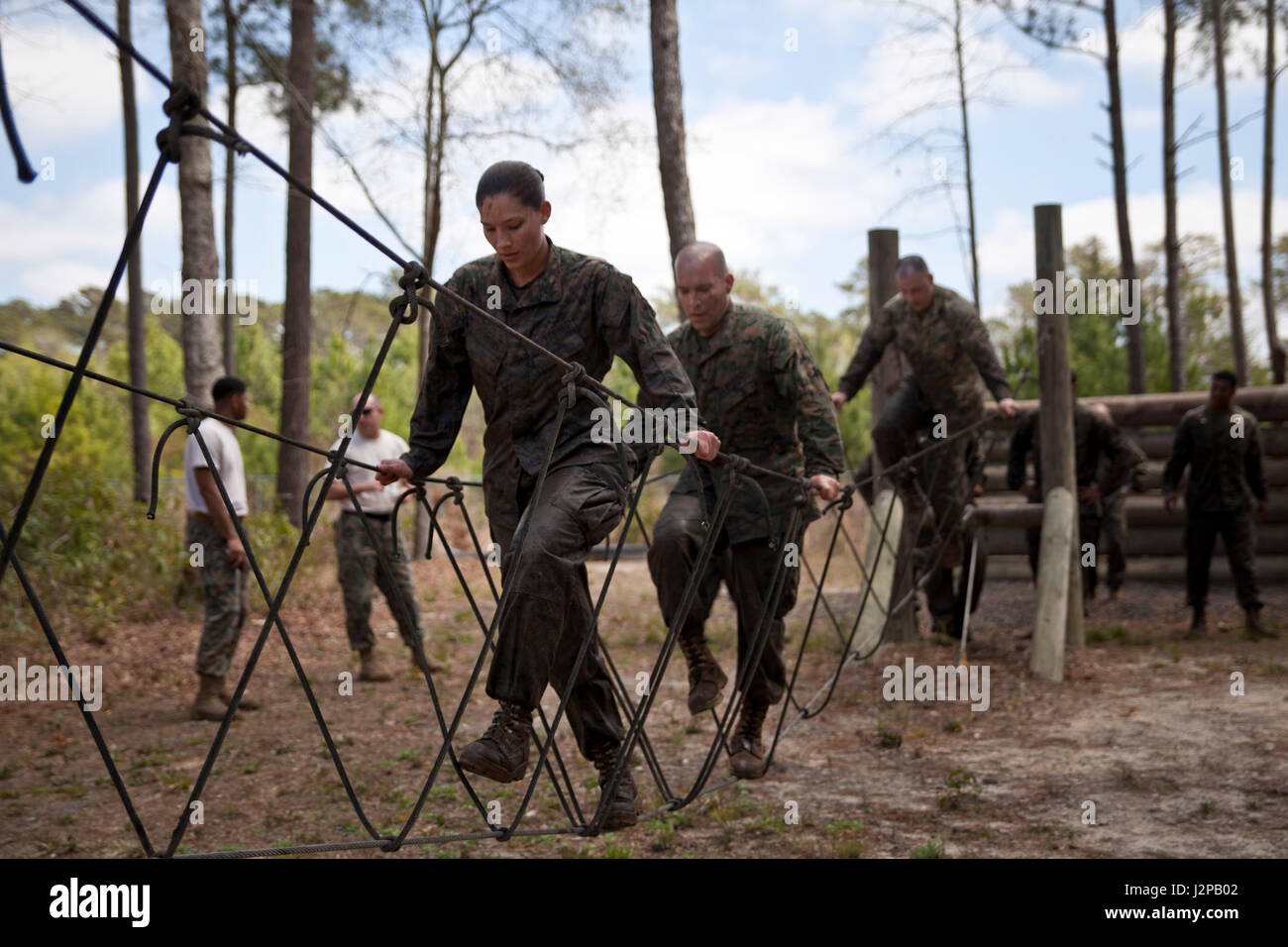 Marines from Ground Supply School complete obstacle and buddy drag ...