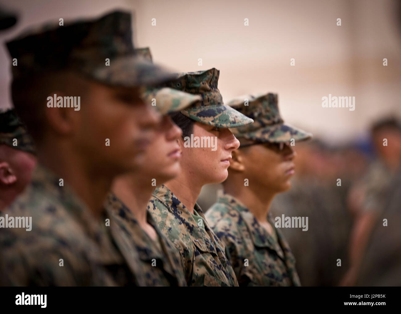 U.S. Marine Corps Pfc. Natalie Price, center, assigned to Charlie ...