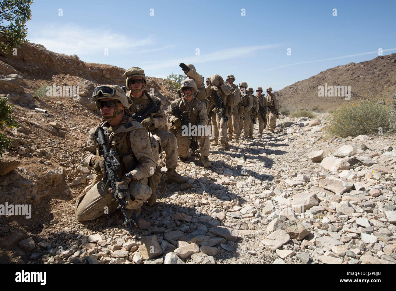 Marines of Echo Company, 2nd Battalion, 6th Marine Regiment, conduct ...