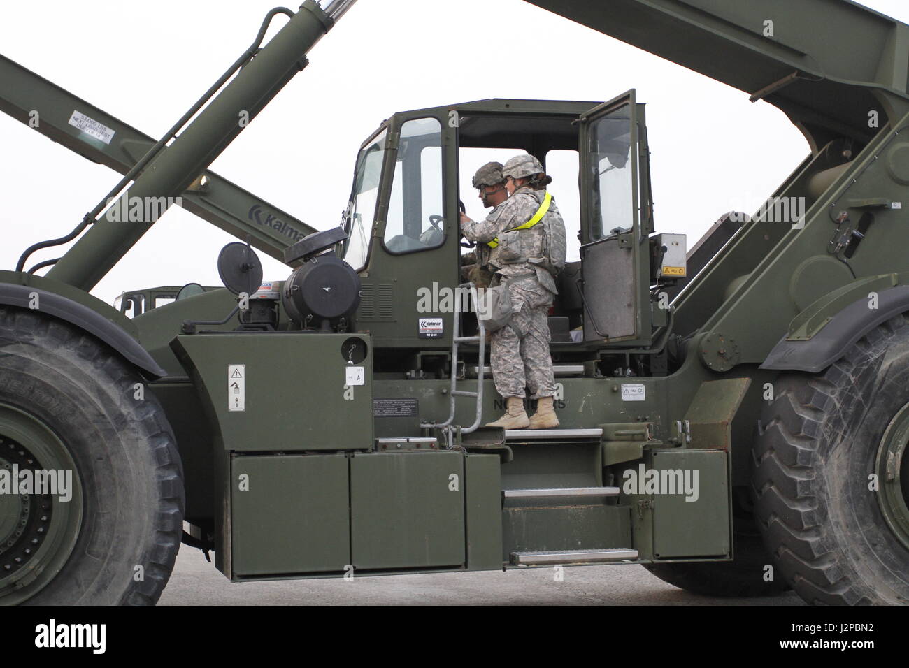 Service members conduct combined joint logistics over the shore ...