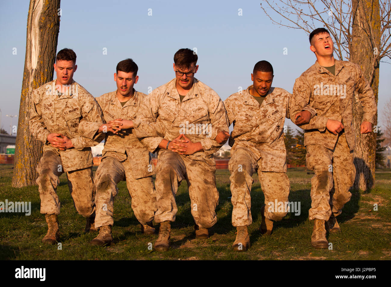 U.S. Marines with the Black Sea Rotational Force 17.1 complete squad ...