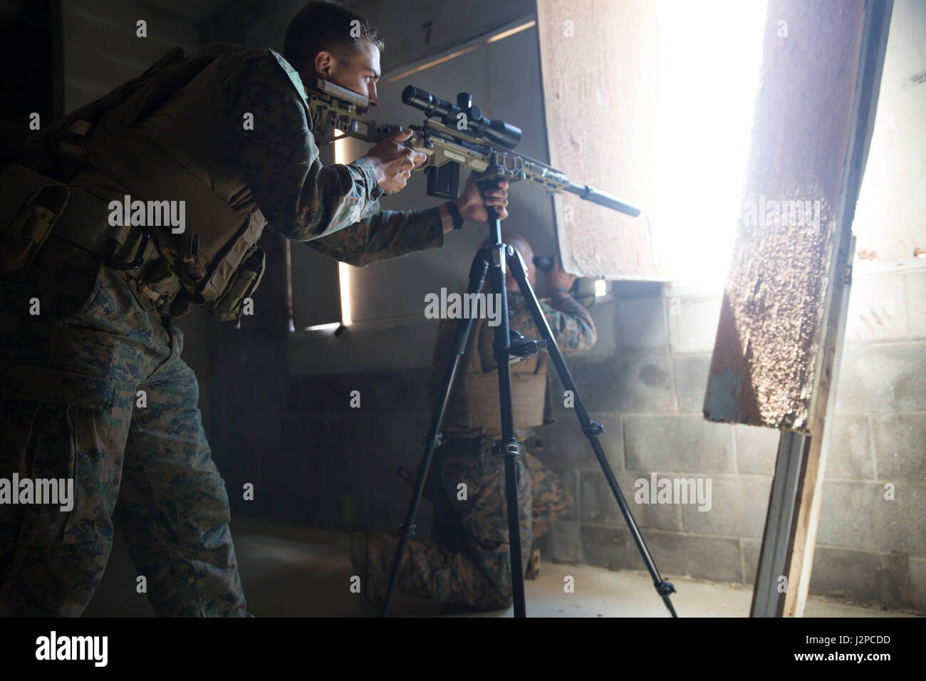 Marines team up to scout enemies during a Military Operations on Urban ...