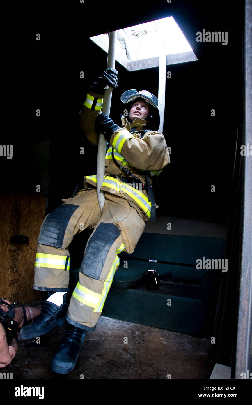 Air Force Reserve personnel complete the Firefighter Rescue and ...