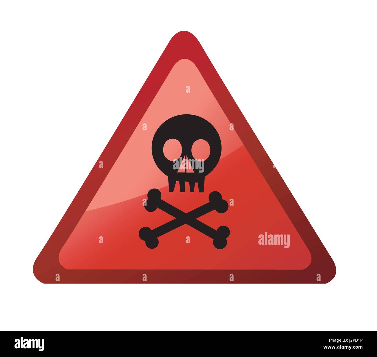Warning sign with skull Stock Vector Image & Art - Alamy