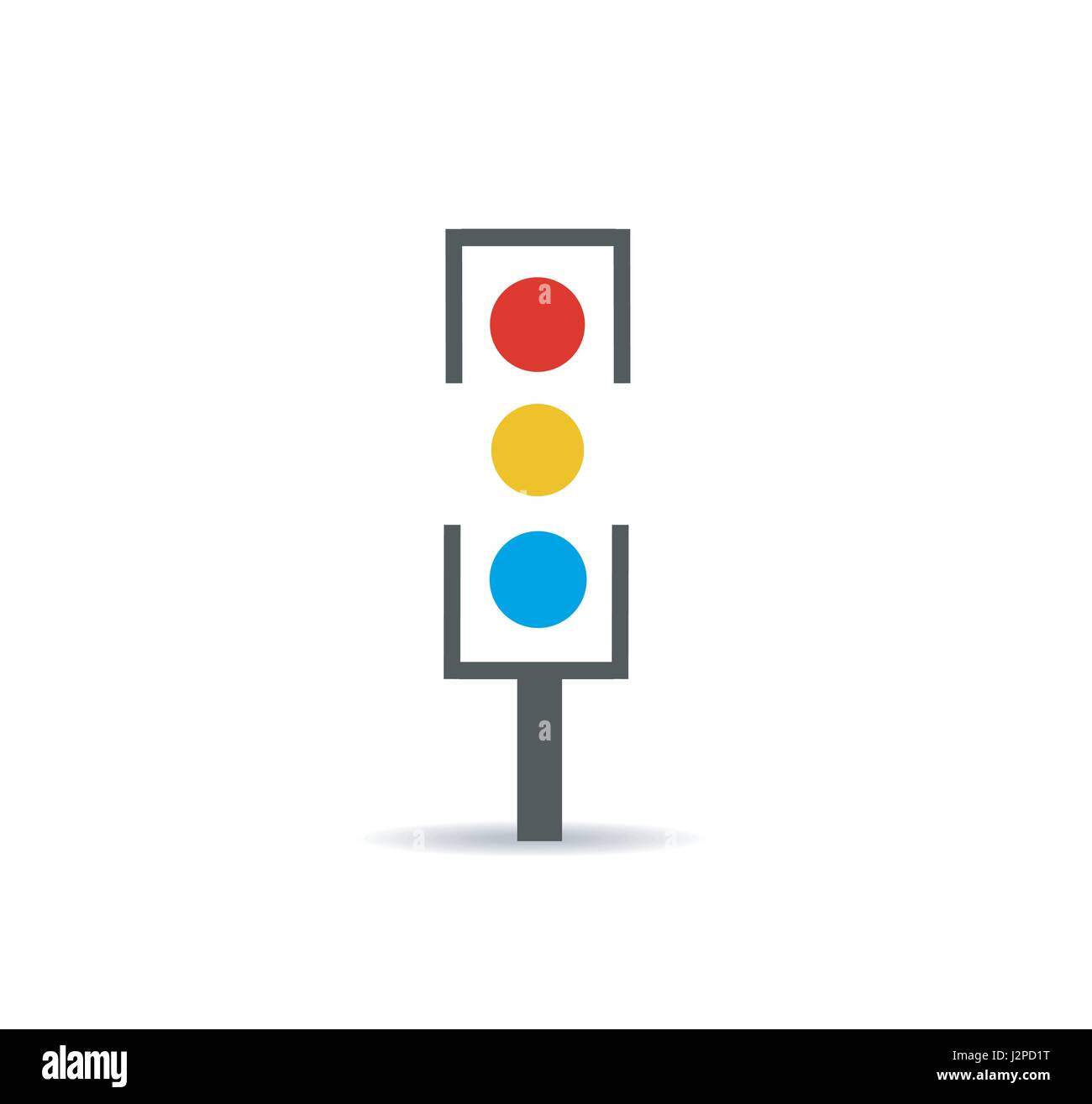 Car at red light intersection Stock Vector Images - Alamy