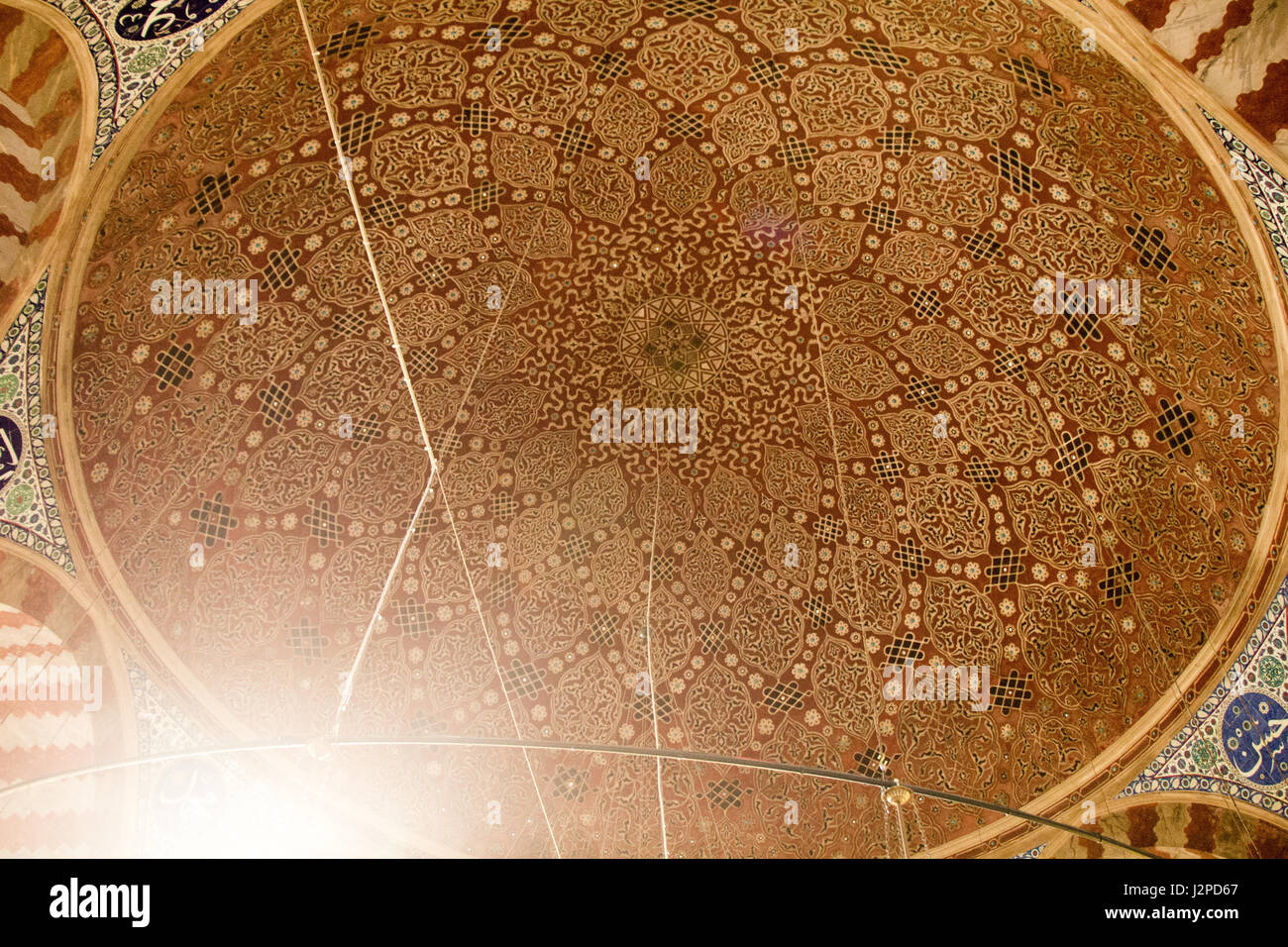 Inner view of dome in Ottoman architecture in, Istanbul, Turkey Stock ...