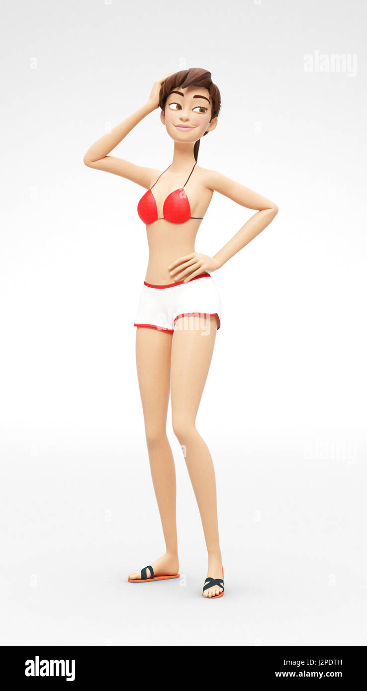 Flirting Smiling Dreamy And Self Assured Jenny 3d Cartoon Female Character Model Fixes