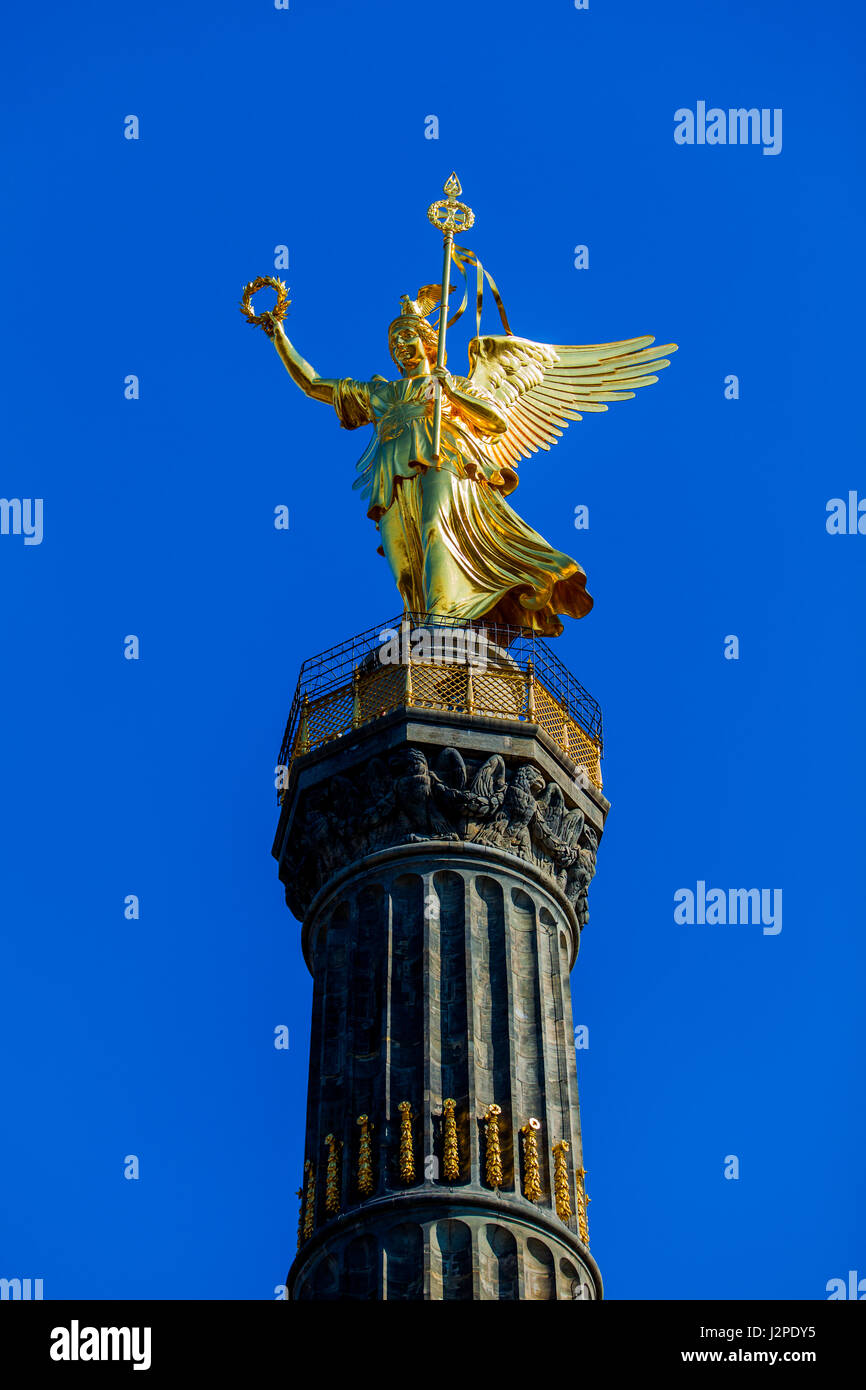 Victory Column Berlin. statue of victory (siegessaule Stock Photo - Alamy