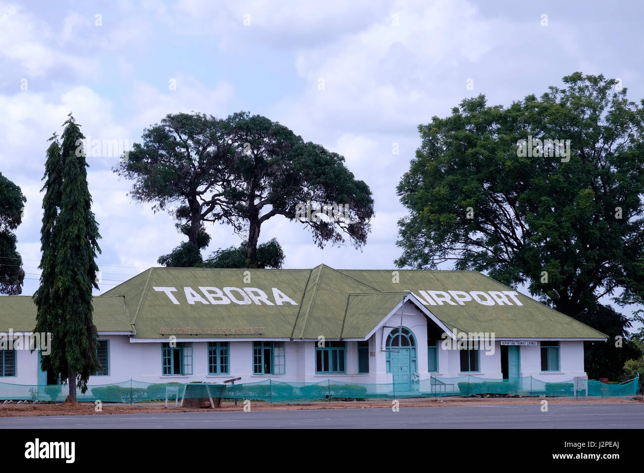 View of the terminal building of Tabora airport in west-central ...
