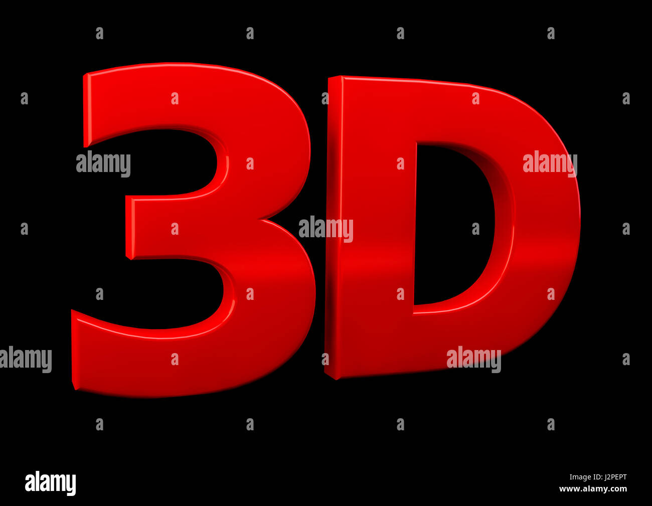 3D letters on black background. 3d word Stock Photo - Alamy