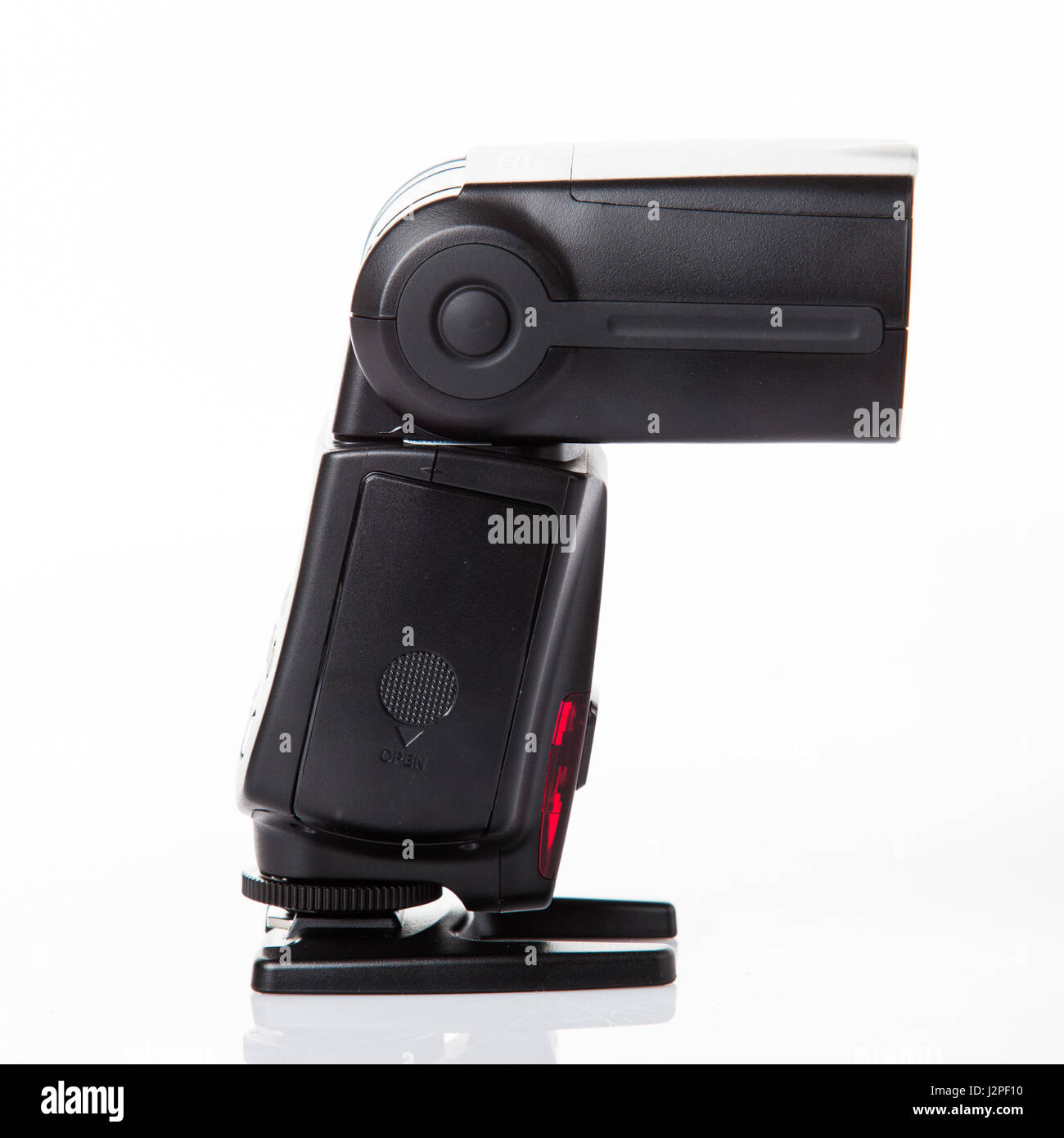 Photo camera flash isolated on white Stock Photo - Alamy