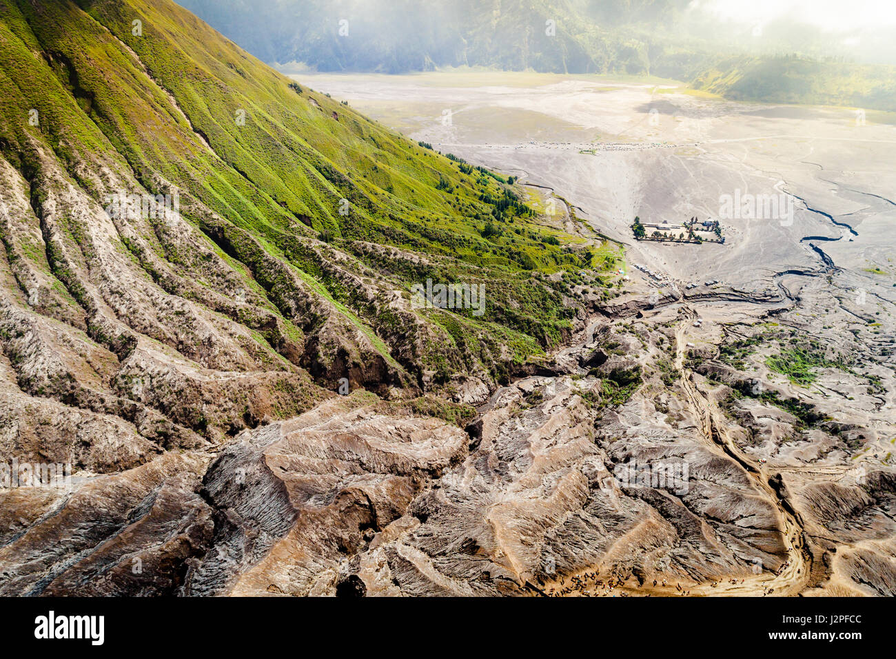 Mount Bromo ,Layer Volcanic ash as sand ground of Mount Bromo volcano ...